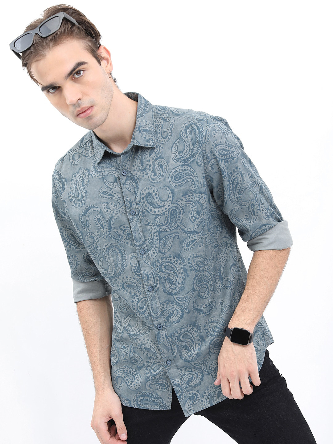 Buy KETCH Men Printed Cotton Slim Fit Casual Shirt - Shirts for Men ...