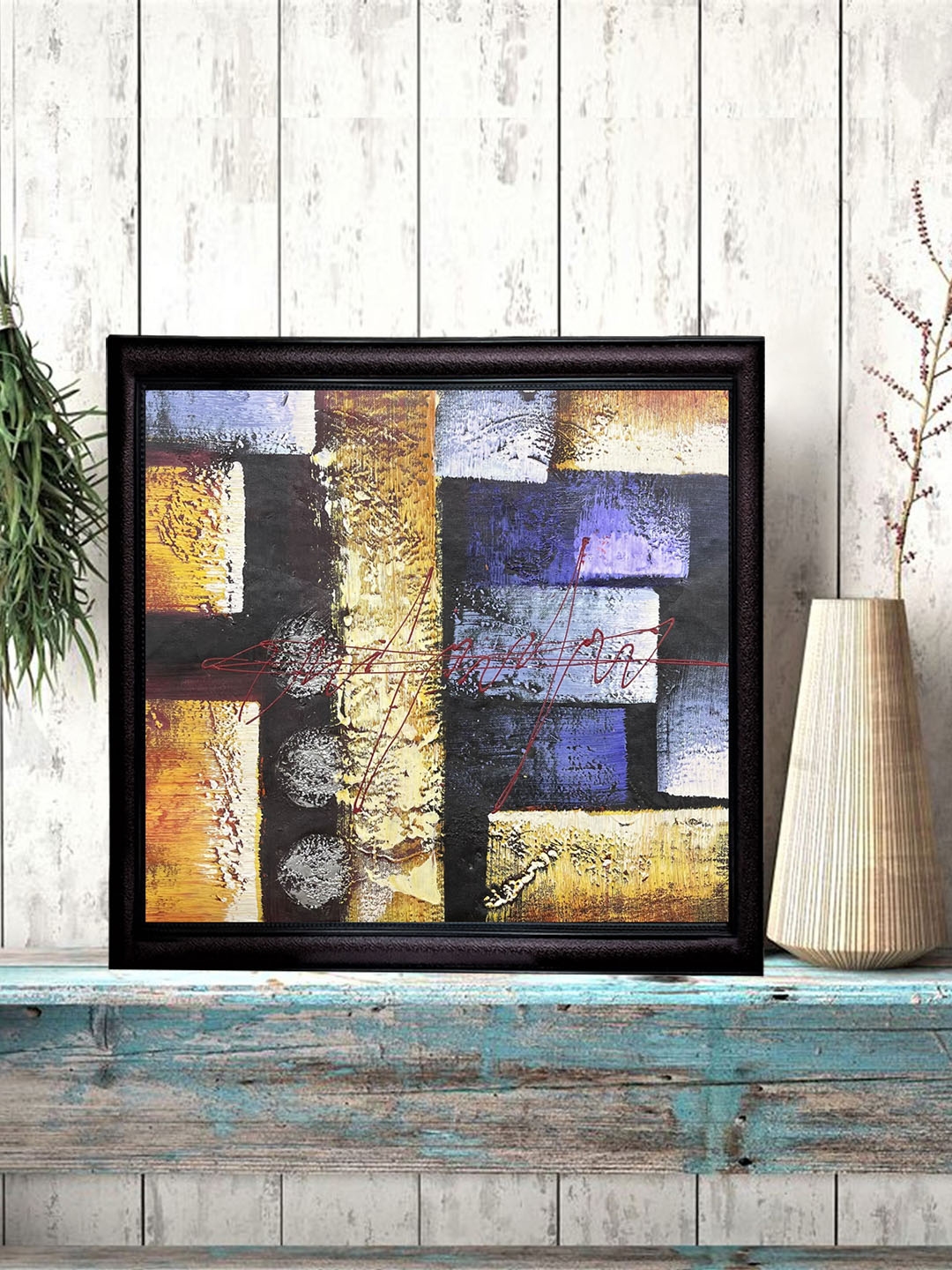 Buy Gallery99 Way Of Daydream Blue And Yellow Abstract Canvas Oil ... Buy Gallery99 Way Of Daydream Blue And Yellow Abstract Canvas Oil ...