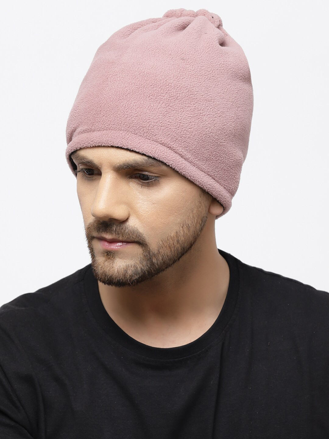 Buy 513 Men Pink Solid Beanie - Caps for Men 21352890 | Myntra