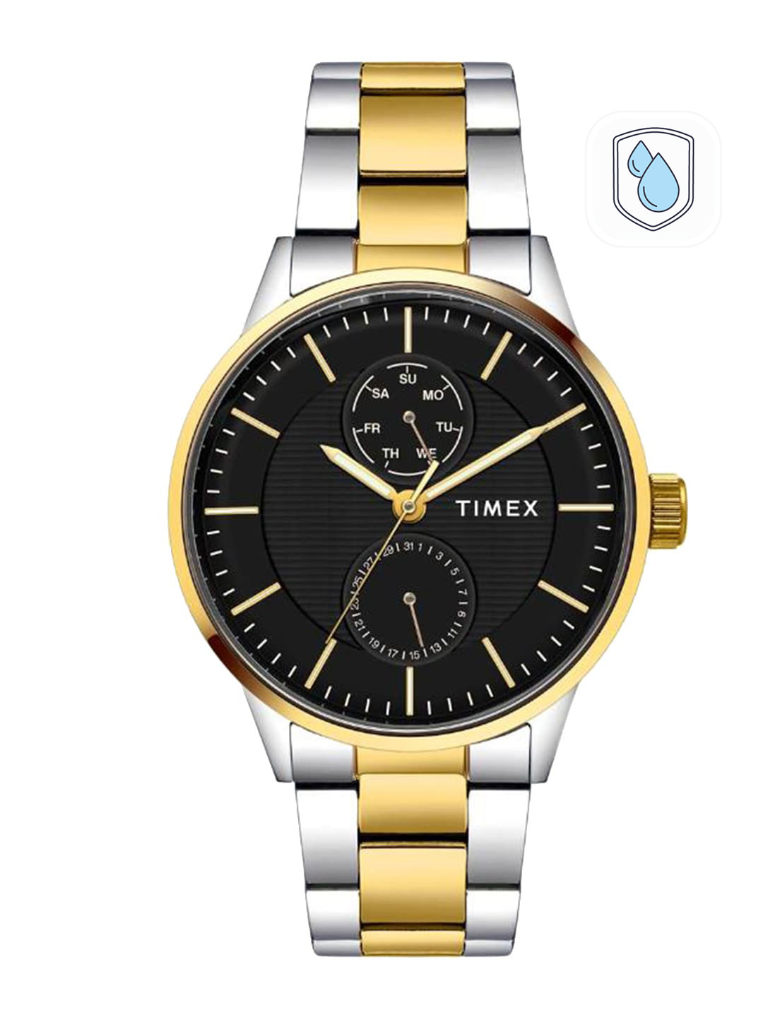 Buy Timex Men Brass Dial Stainless Steel Bracelet Style Straps Analogue ...
