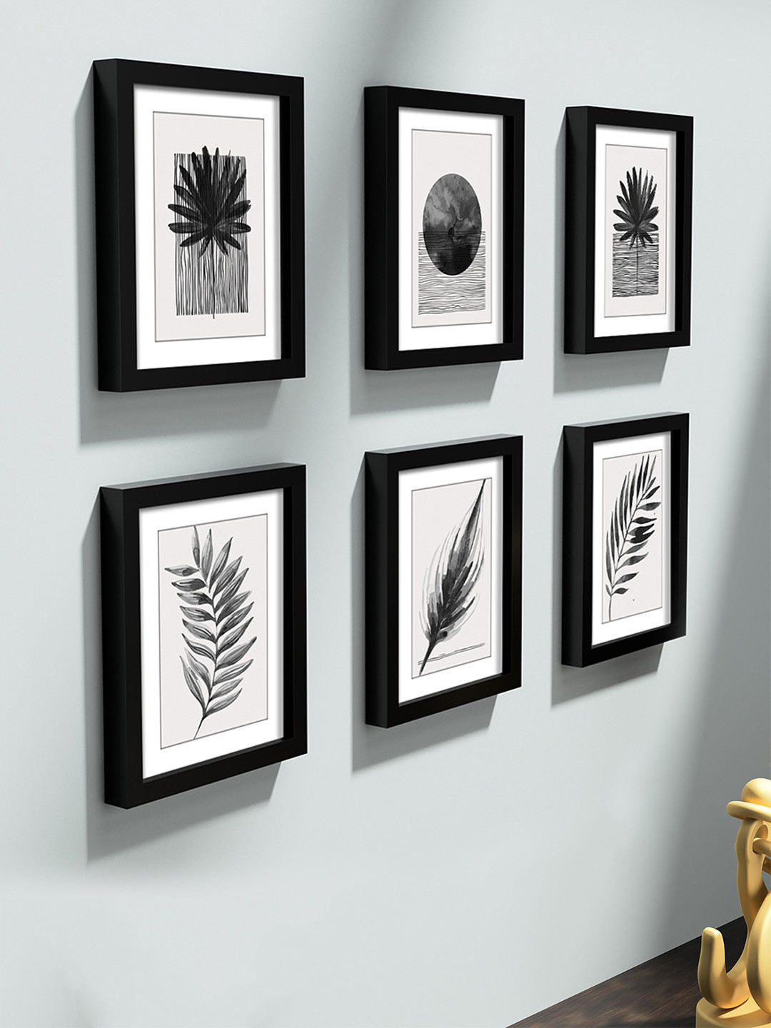 Buy RANDOM Set Of 6 Black 3D Individual Collage Photo Frames - Photo ...