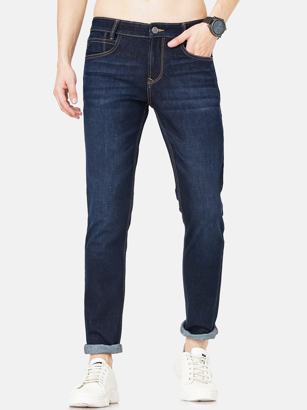 Buy Jean Cafe Men Slim Fit Light Fade Cotton Jeans - Jeans for Men ...