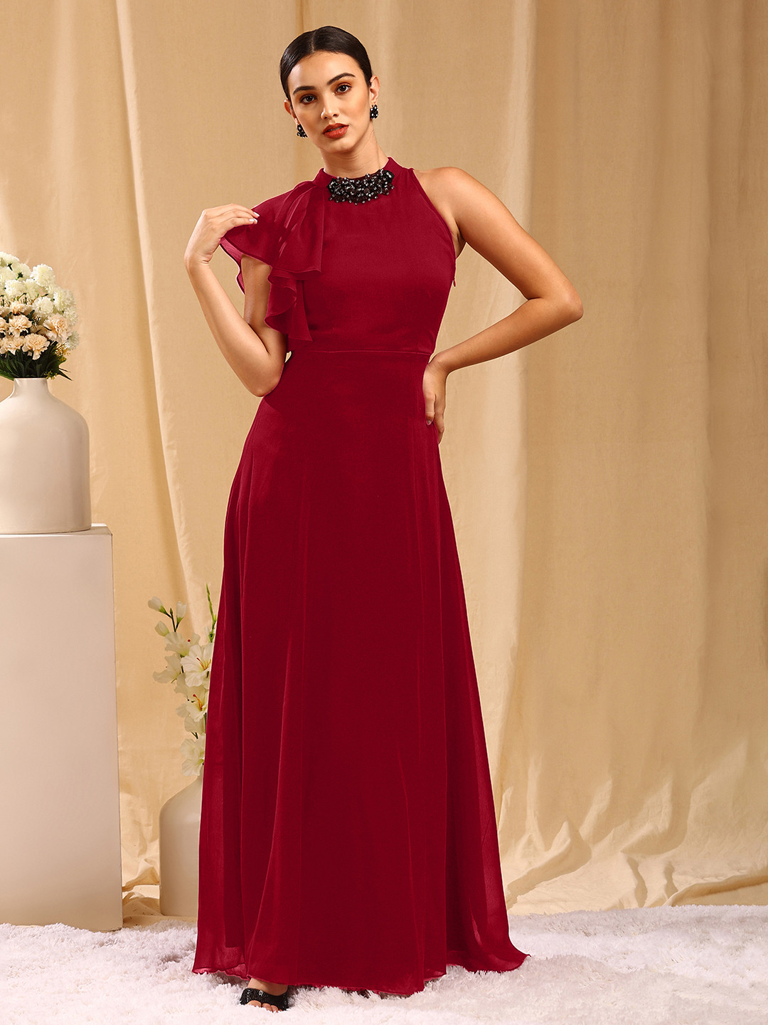 Buy TRENDY DIVVA Flared Maxi Dress - Dresses for Women 21364512 | Myntra