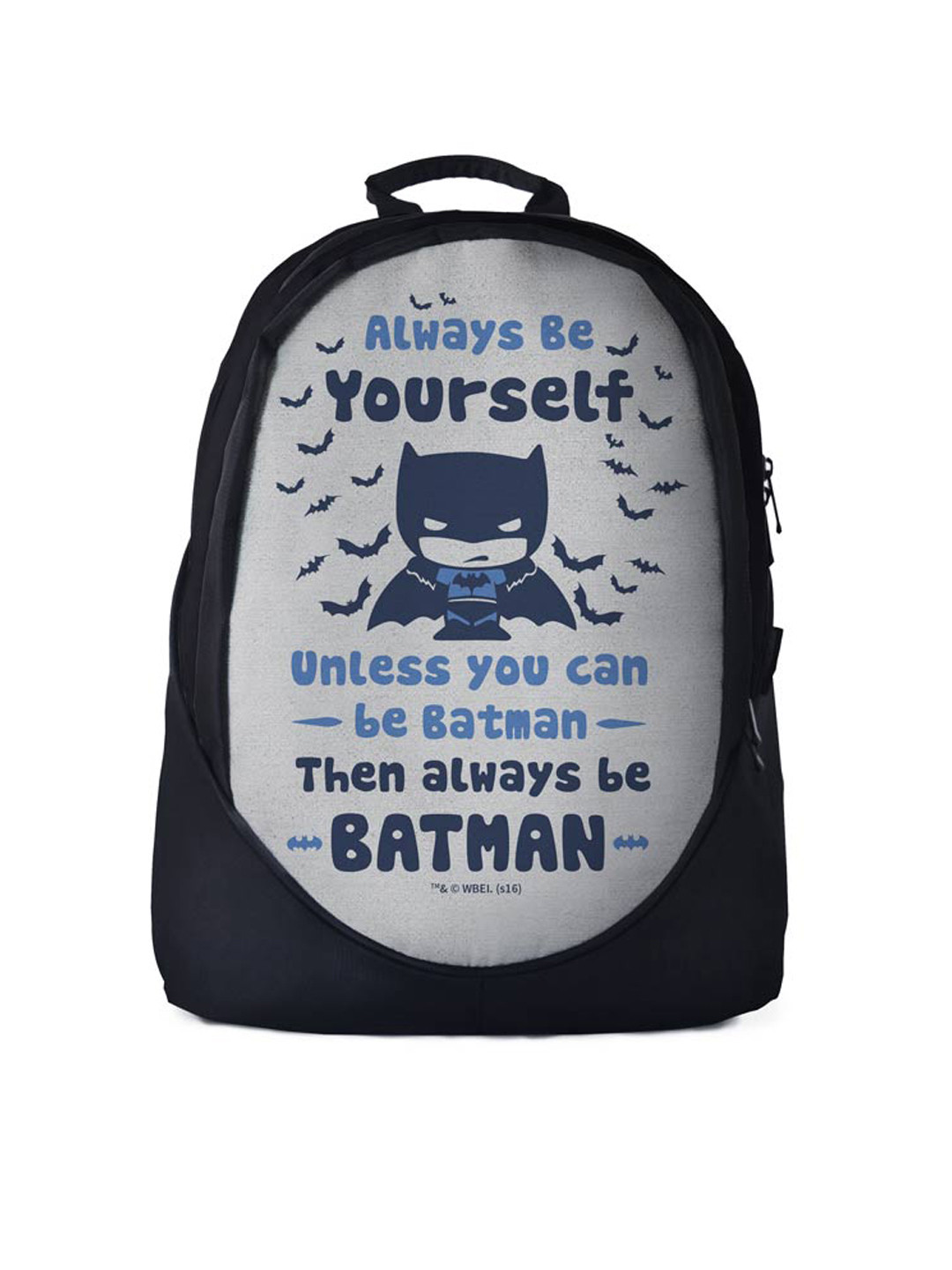 Buy The Souled Store Unisex Black Batman : Be Yourself Print Backpack ...