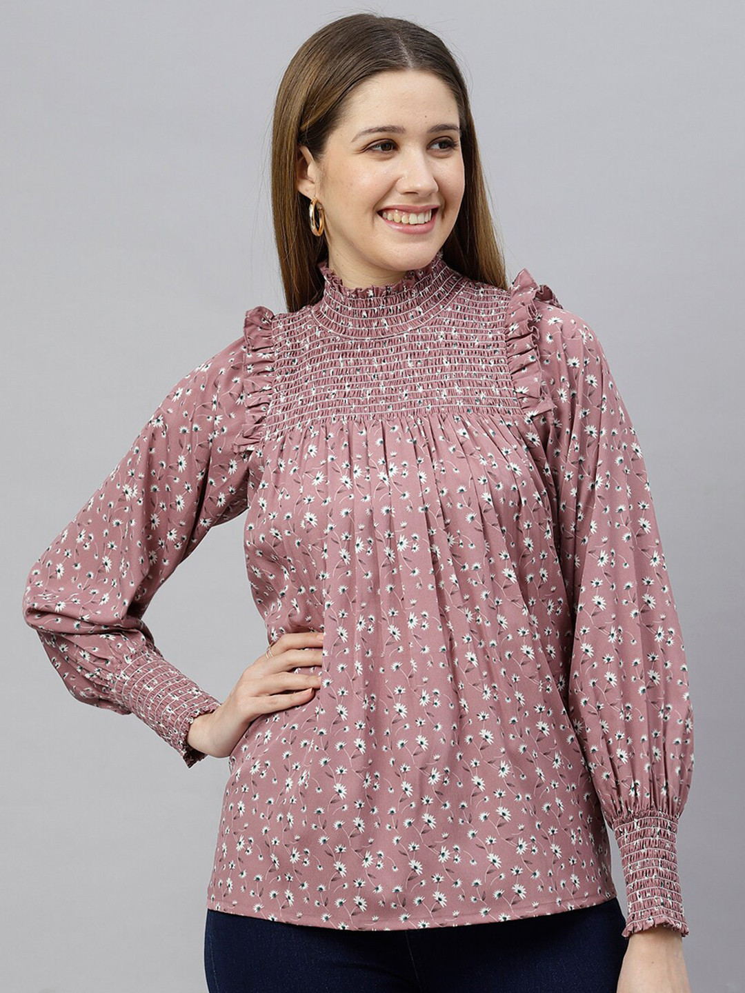 Buy FLAMBOYANT Floral Print Crepe Top - Tops for Women 21370676 | Myntra