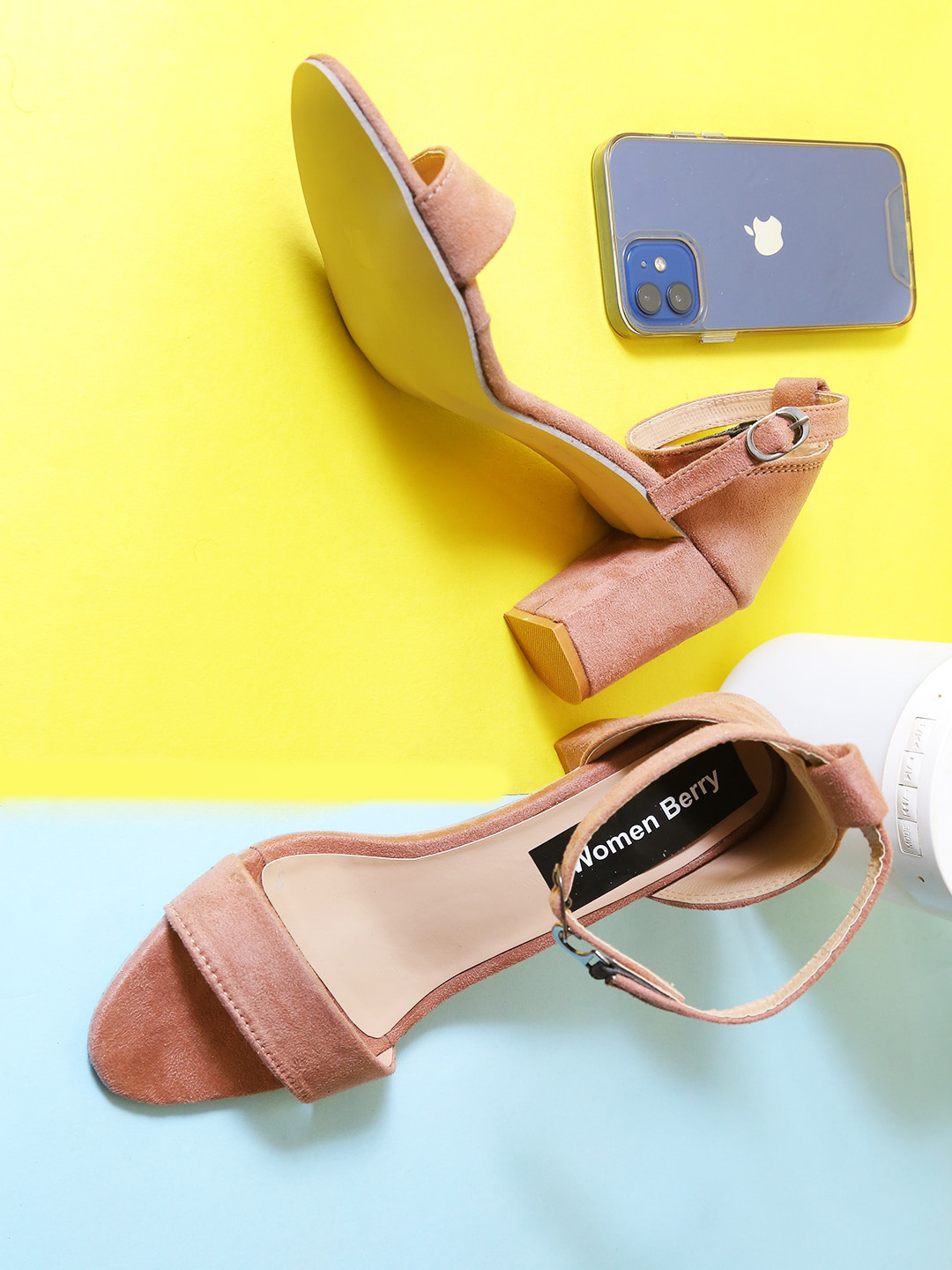 Buy WOMENS BERRY Block Sandals With Buckles Heels - Heels for Women ...