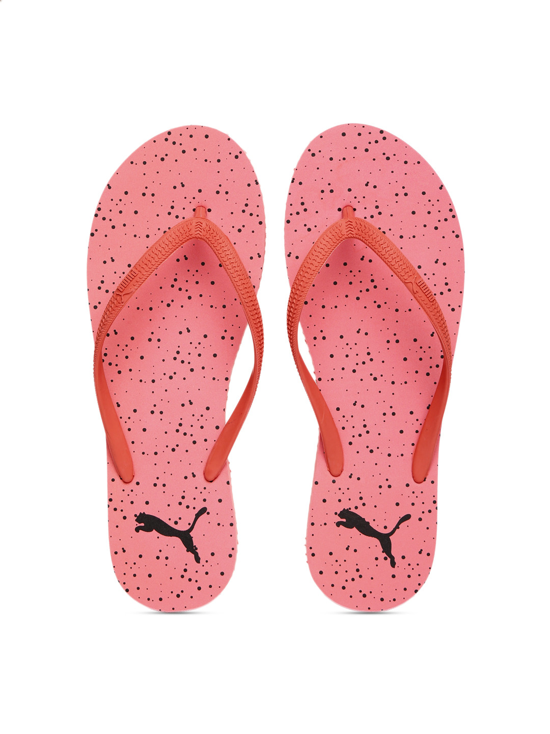 Buy Puma Women Coral Pink First Flip Dots Printed Flip Flops - Flip ...