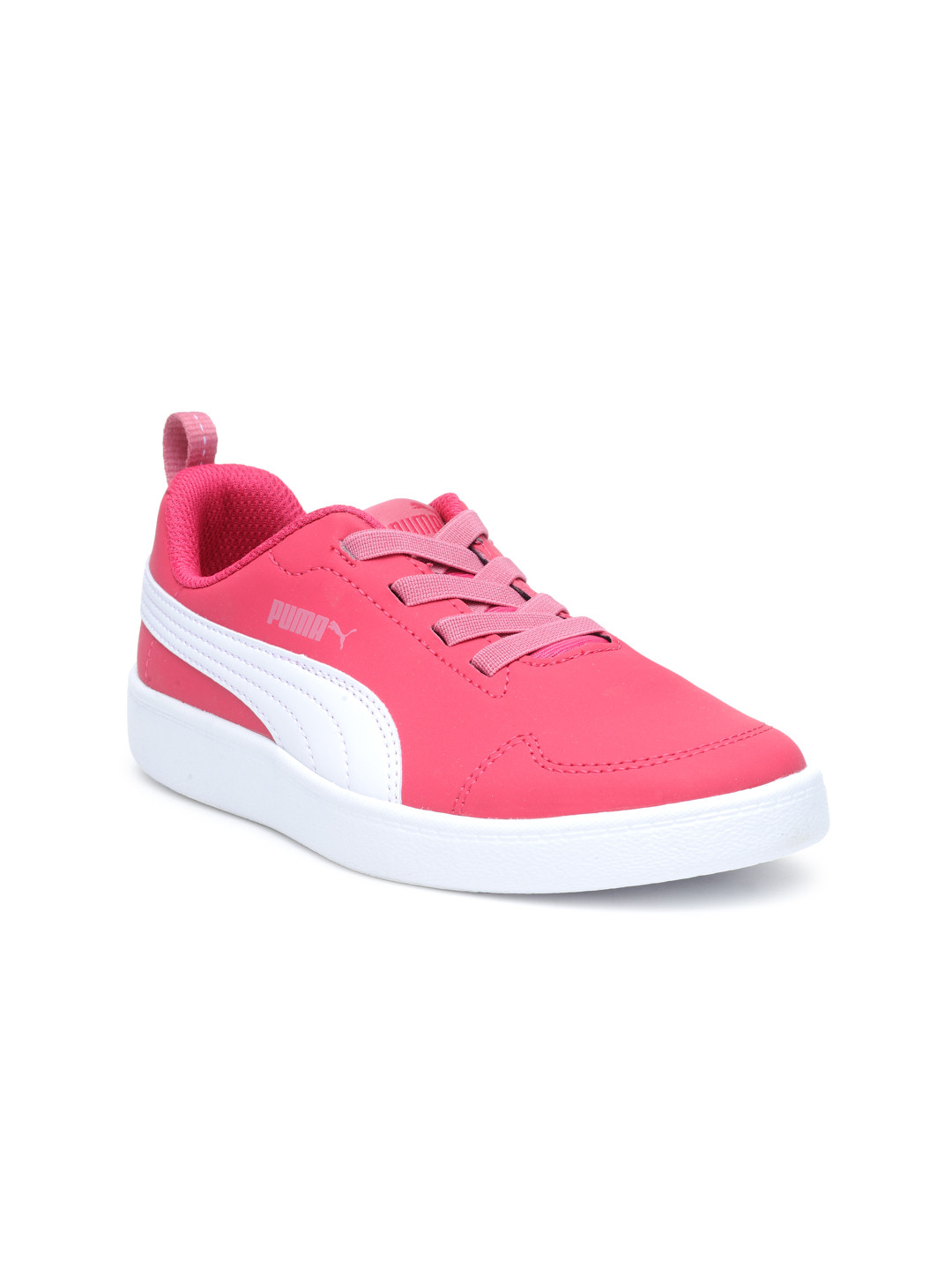 Buy Puma Girls Pink Courtflex PS Sneakers - Casual Shoes for Girls ...