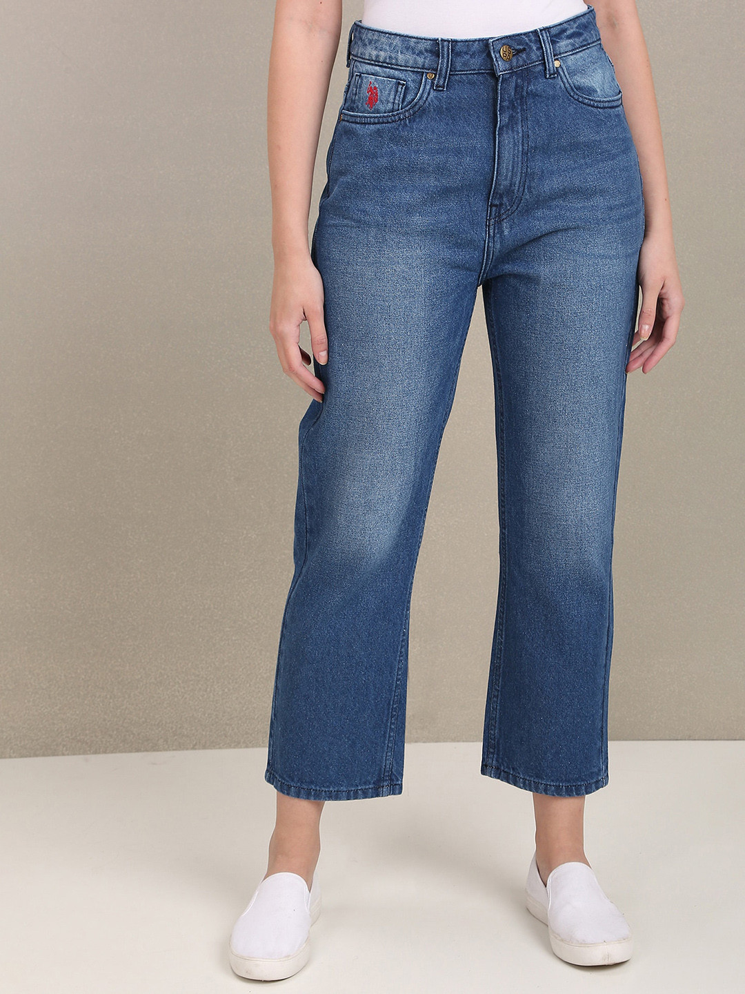 Buy U.S. Polo Assn. Women High Rise Light Fade Jeans - Jeans for Women ...