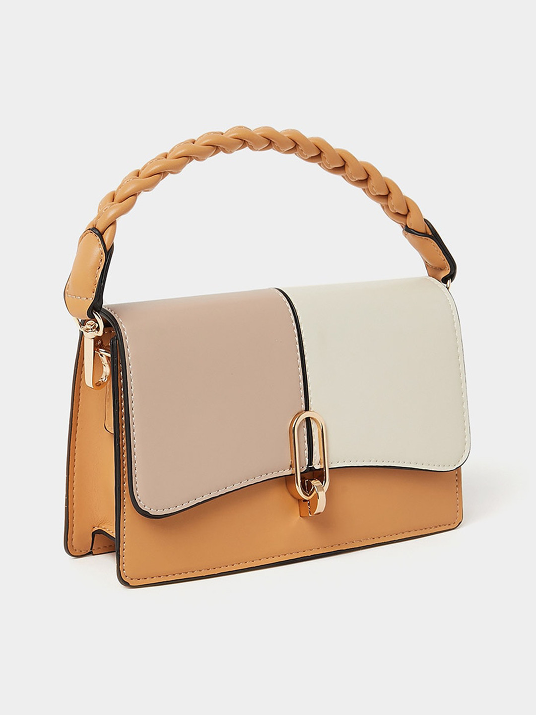 Buy Styli Two Tone Shoulder Bag With Turn Lock - Handbags for Women ...