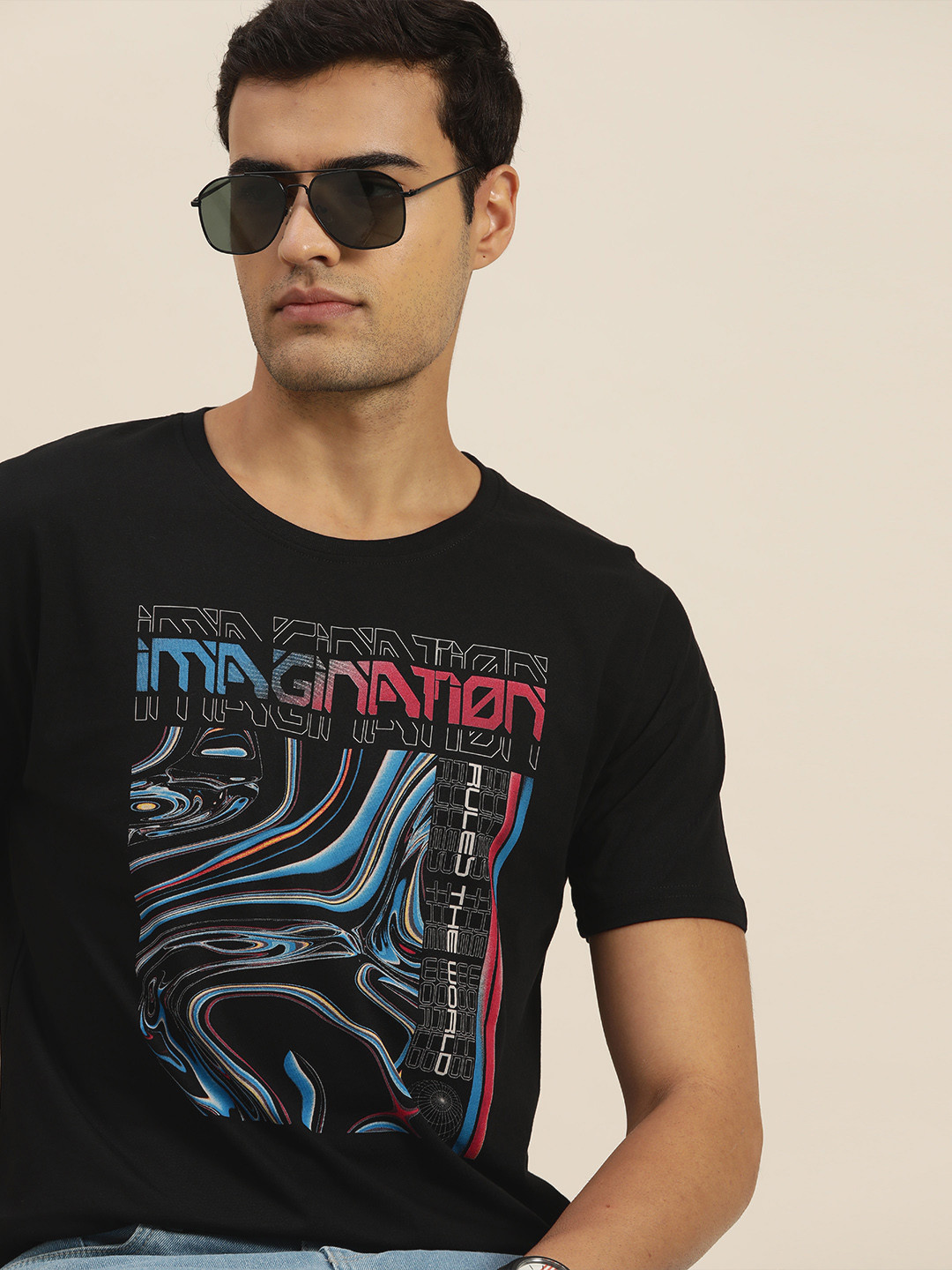 Buy Moda Rapido Typography Printed Pure Cotton T Shirt - Tshirts for ...