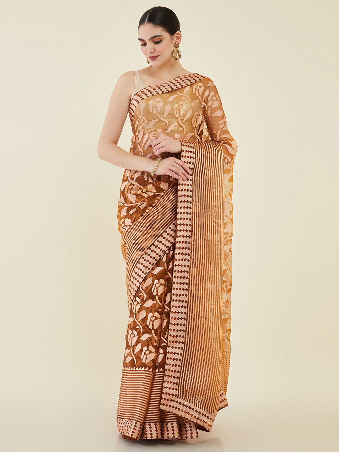 Buy Soch Floral Organza Saree - Sarees for Women 21390592 | Myntra