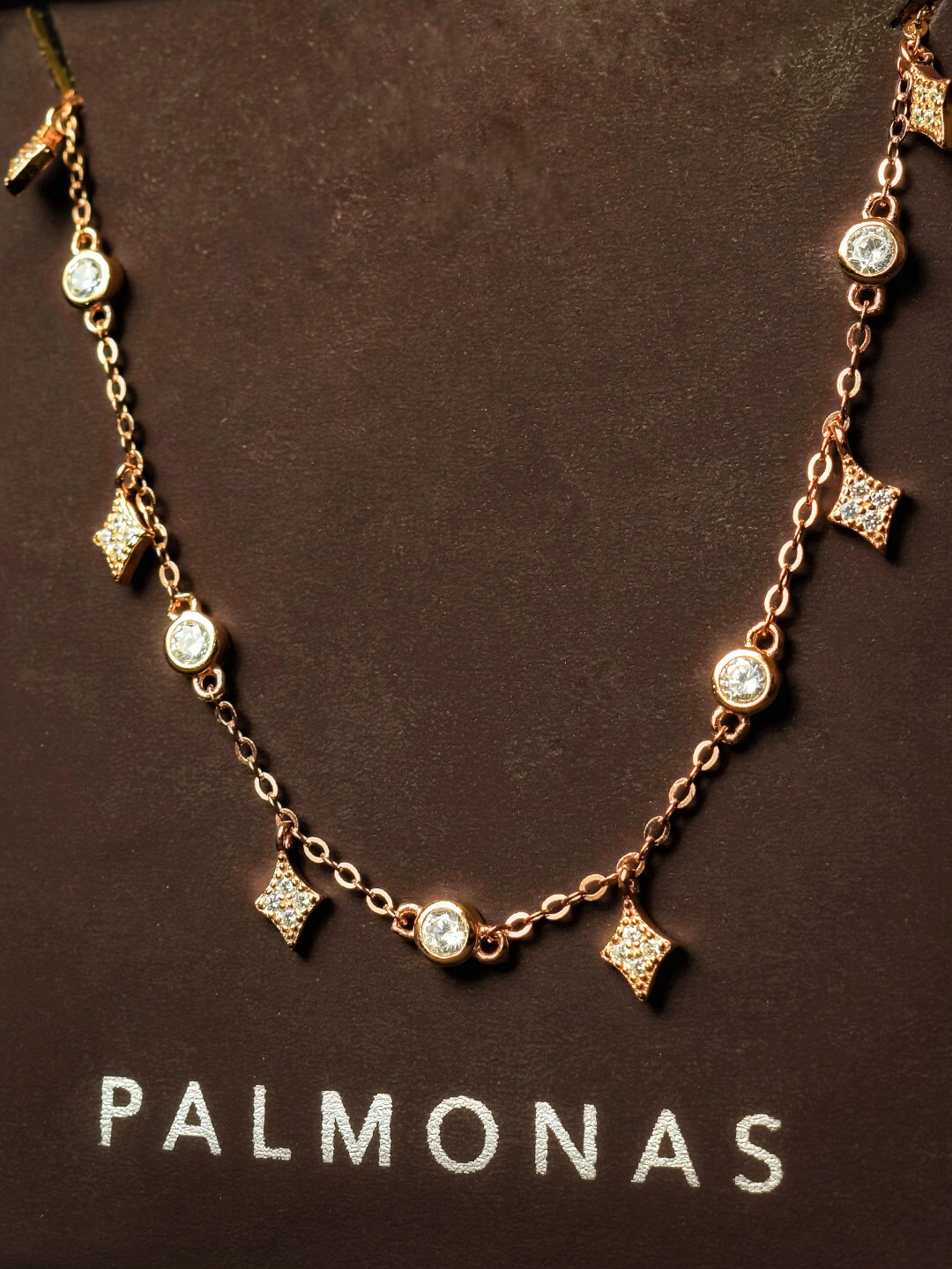 Buy PALMONAS Sterling Silver 18k Rose Gold Plated Necklace - Necklace ...