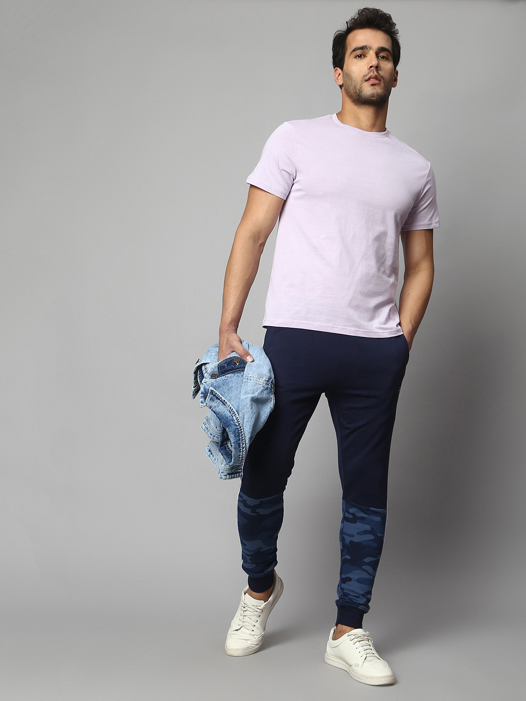 Buy Hubberholme Men Camouflage Printed Pure Cotton Slim Fit Joggers ...