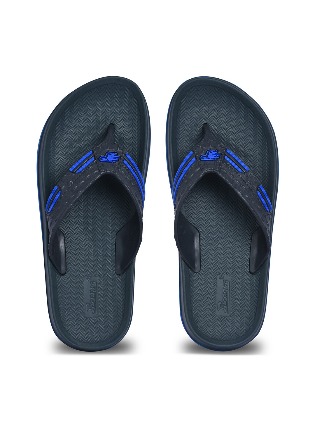 Buy Paragon Men Grey & Blue Thong Flip Flops - Flip Flops for Men ...