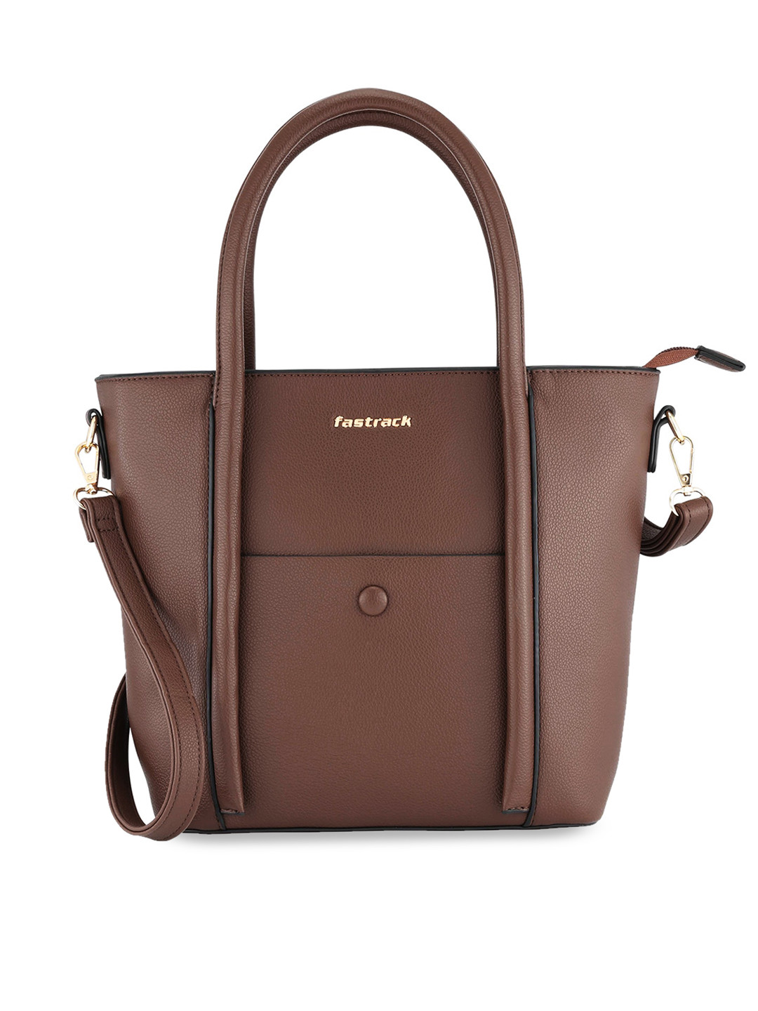 Buy Fastrack Brown PU Structured Shoulder Bag - Handbags for Women ...