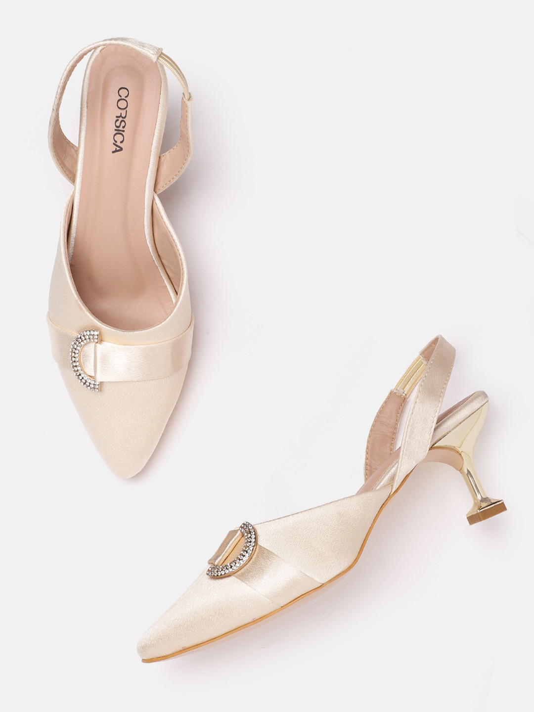 Buy CORSICA Embellished Slim Heels With Backstrap - Heels for Women ...