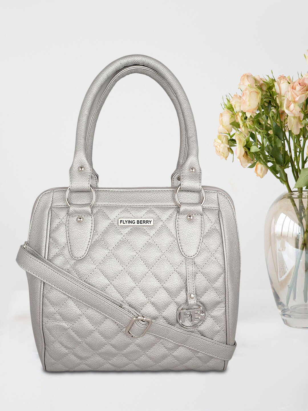 Buy FLYING BERRY Textured Structured PU Satchel With Quilted - Handbags ...
