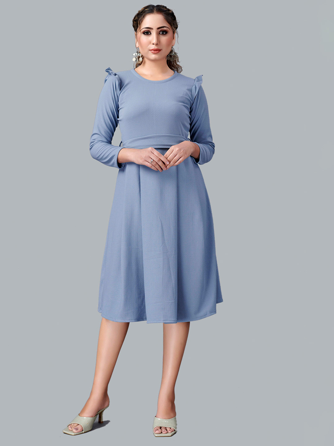 Buy Fashion FRICKS Fit And Flare Midi Dress - Dresses for Women ...