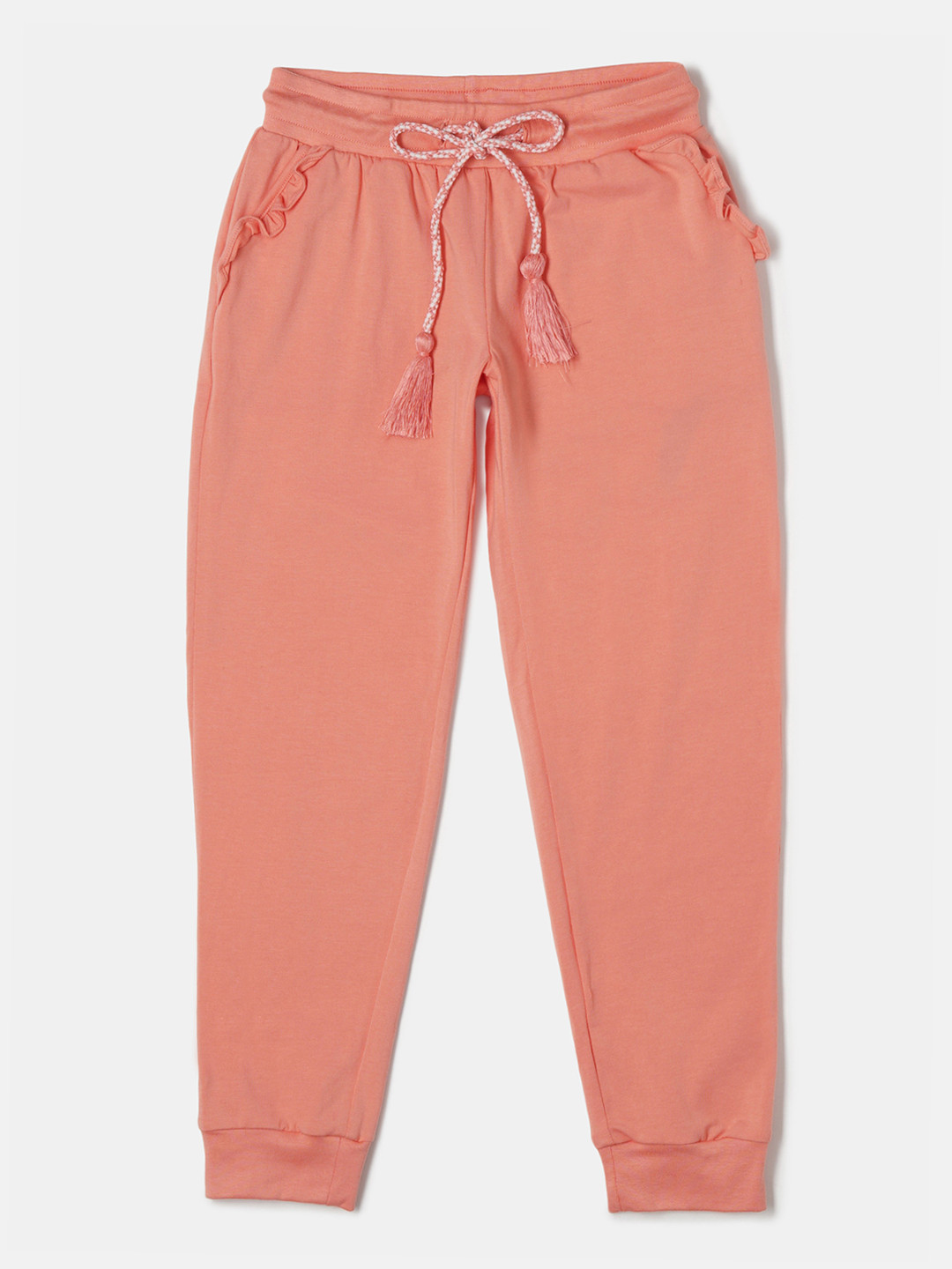 Buy Jockey Girl's Cotton Solid Slim Fit Joggers With Convenient Side ...