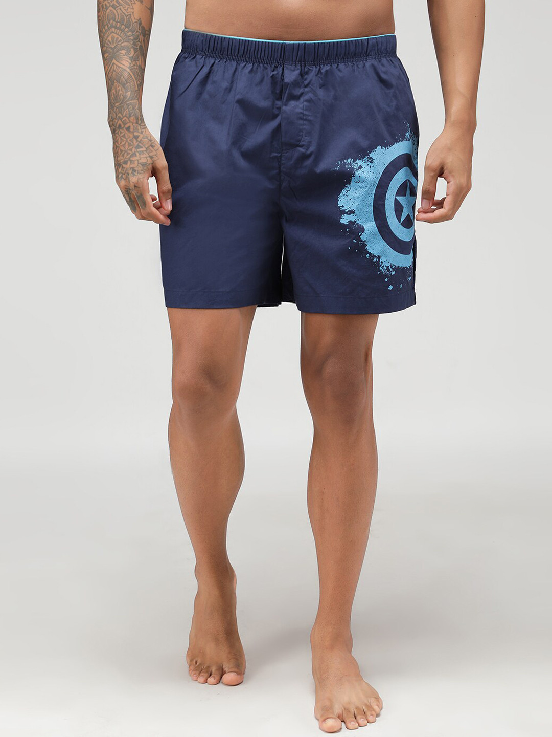 Buy Zoiro Men Captain America Printed Pure Cotton Boxers - Boxers for ...
