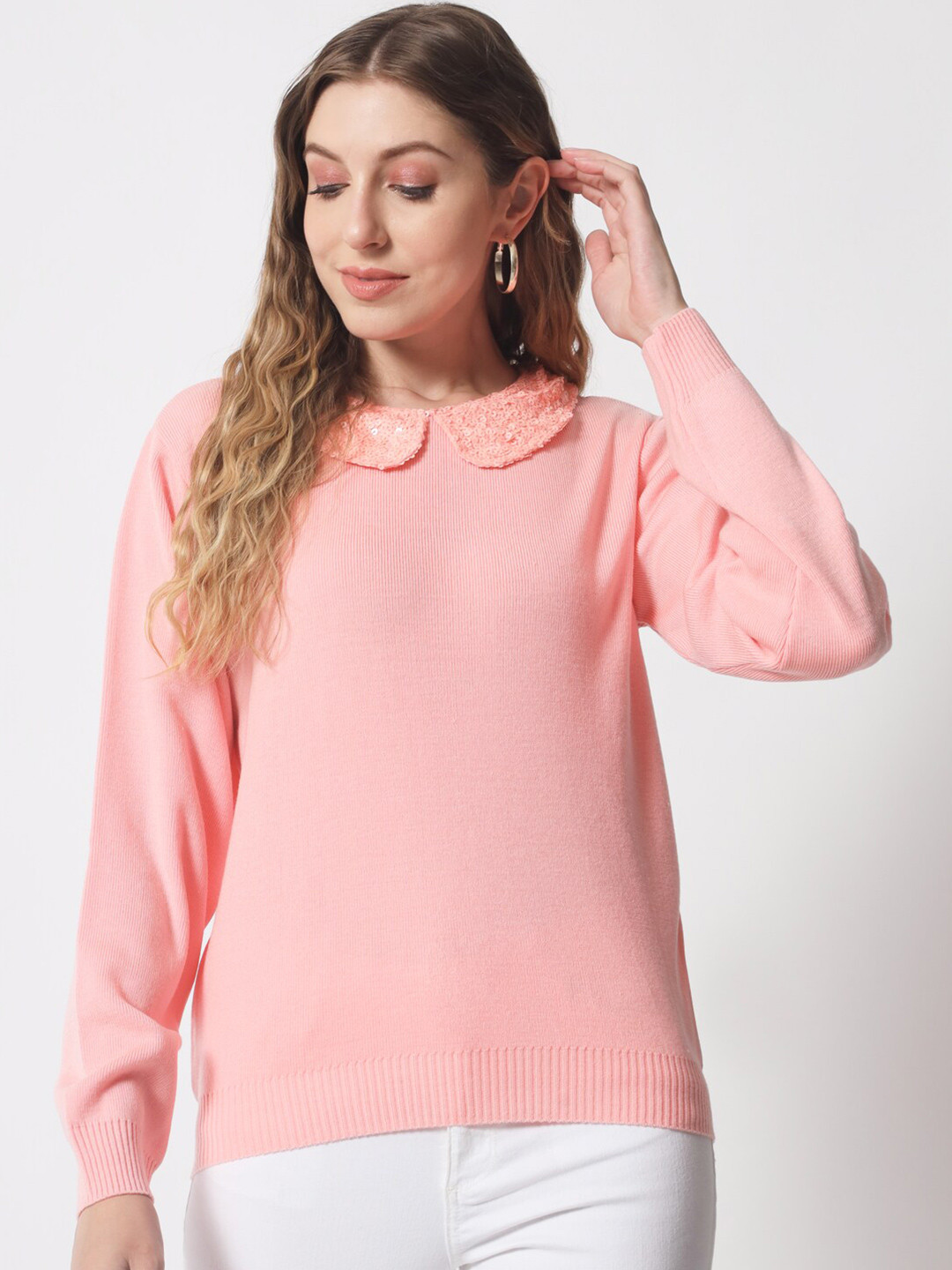 Buy DAiSY Women Pink Pullover - Sweaters for Women 21431560 | Myntra
