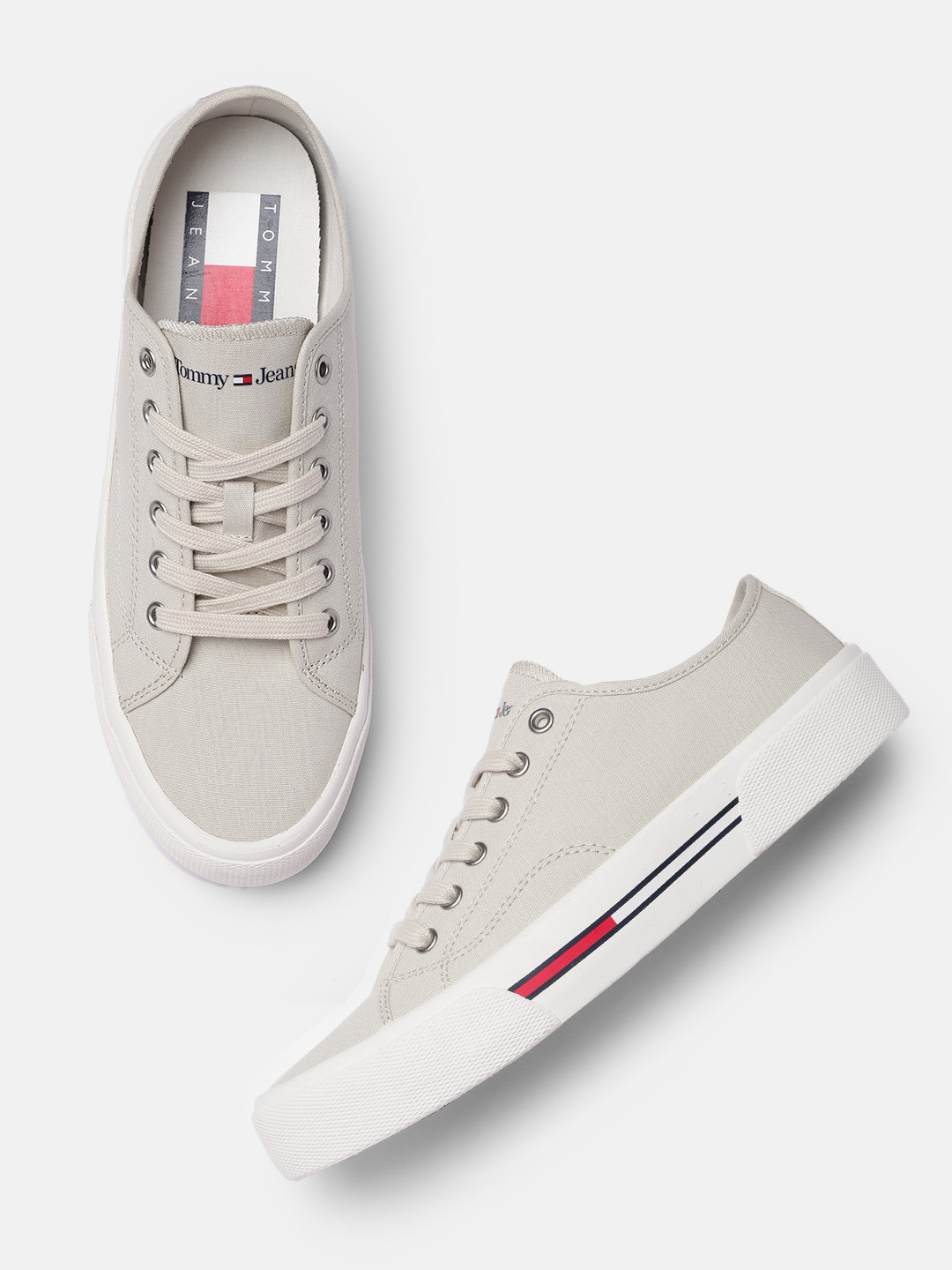 Buy Tommy Hilfiger Men Solid Regular Canvas Sneakers - Casual Shoes for ...