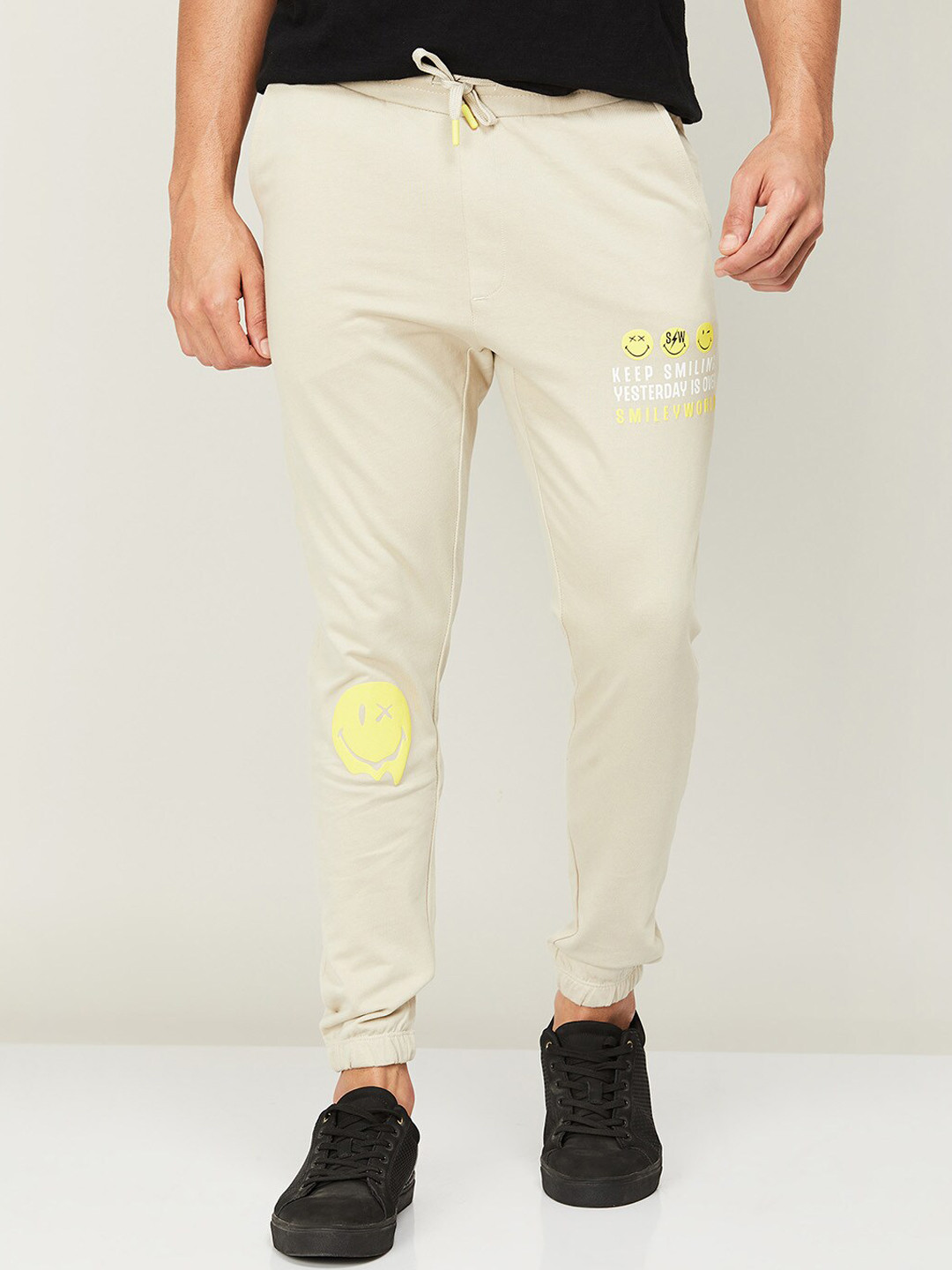 Buy SmileyWorld Men Cotton Slim Fit Joggers - Track Pants for Men ...