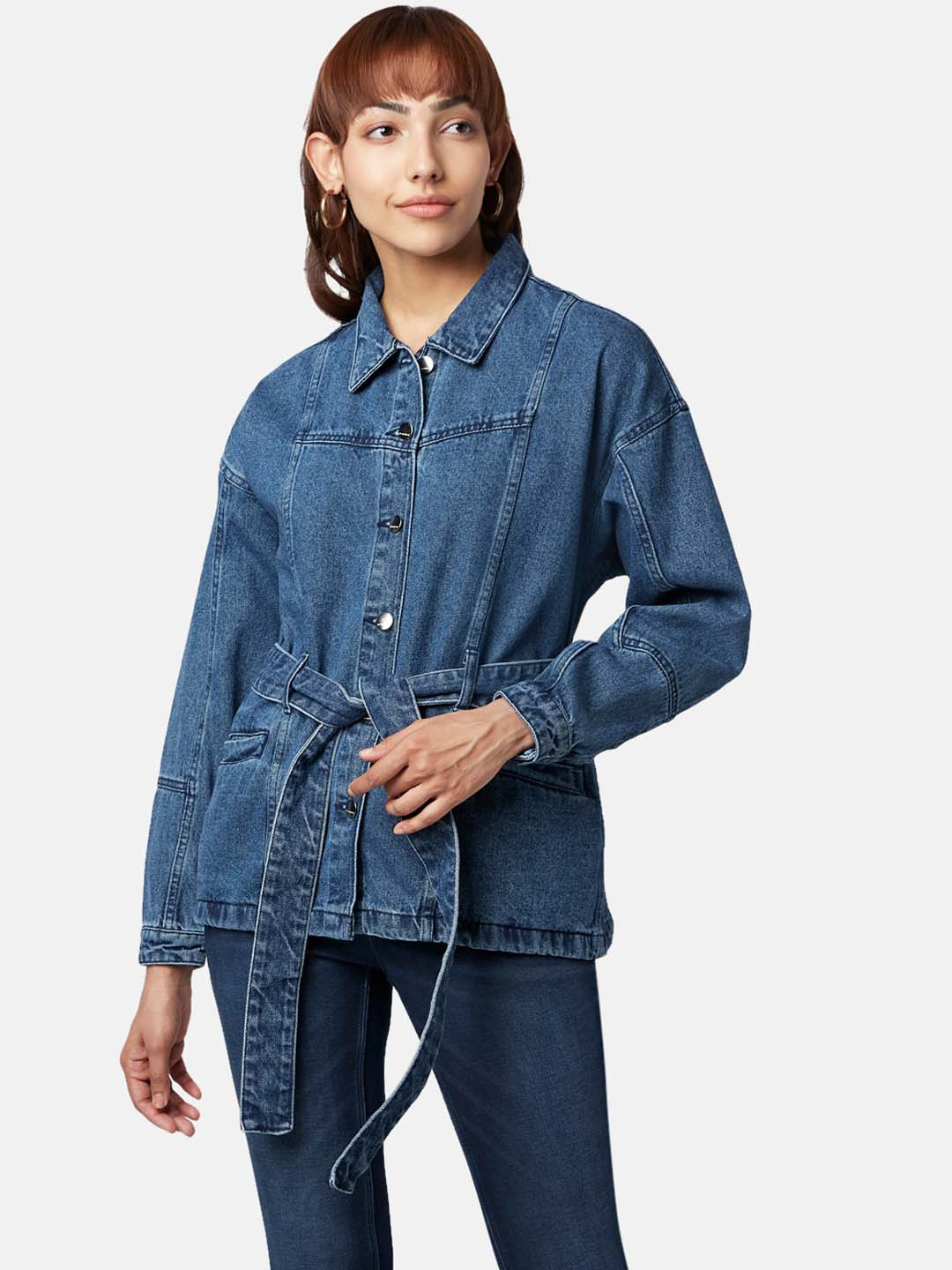 Buy SF JEANS By Pantaloons Women Long Sleeves Denim Jacket - Jackets ...