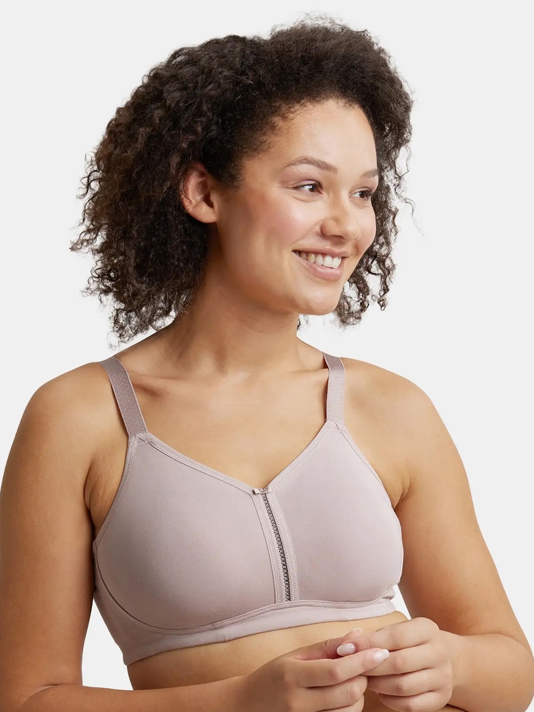 Buy Jockey Wirefree Non Padded Cotton Full Coverage Plus Size Bra With Broad Wings Es27 Bra
