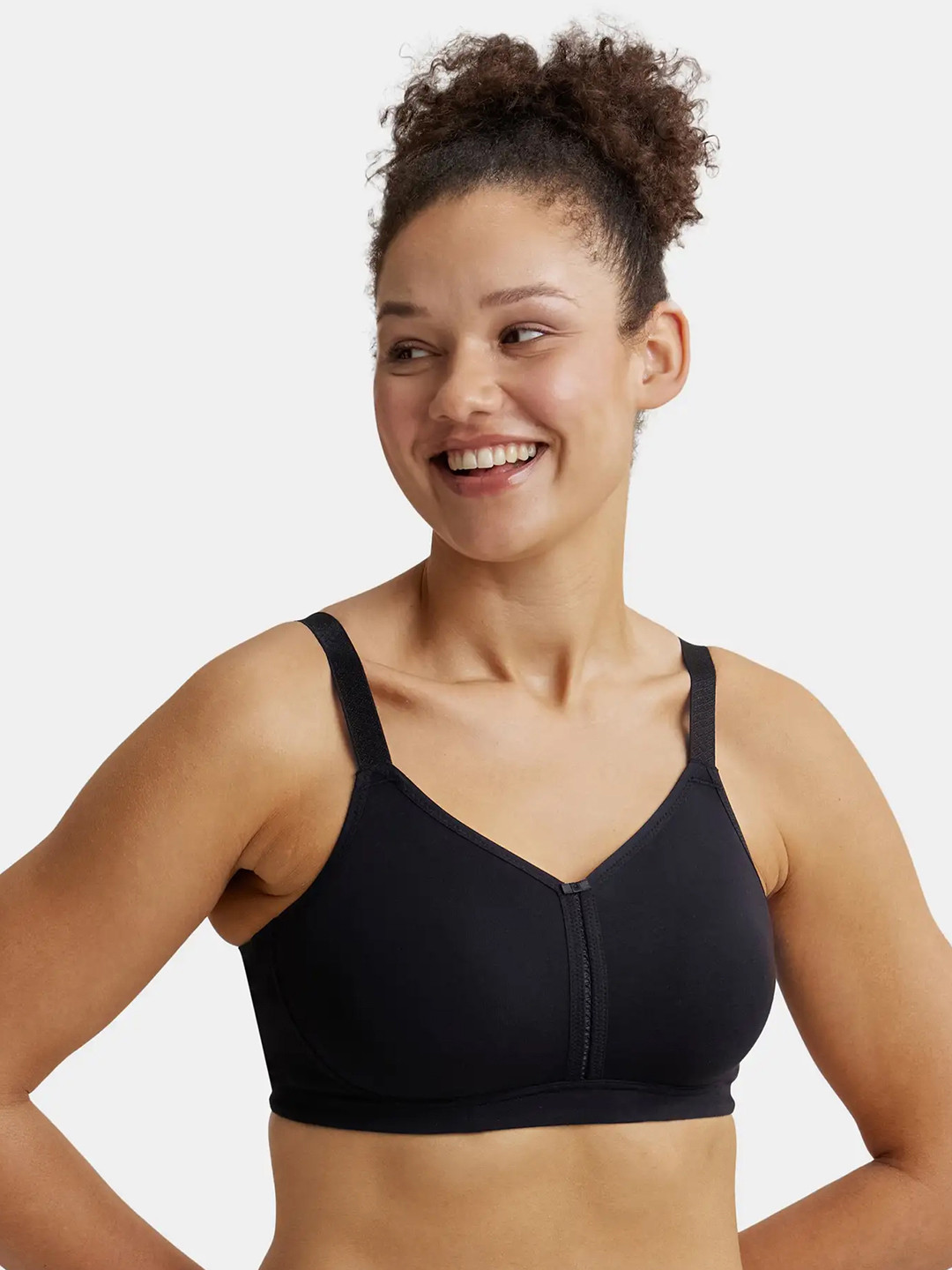 Buy Jockey Wirefree Non Padded Cotton Full Coverage Plus Size Bra With ...