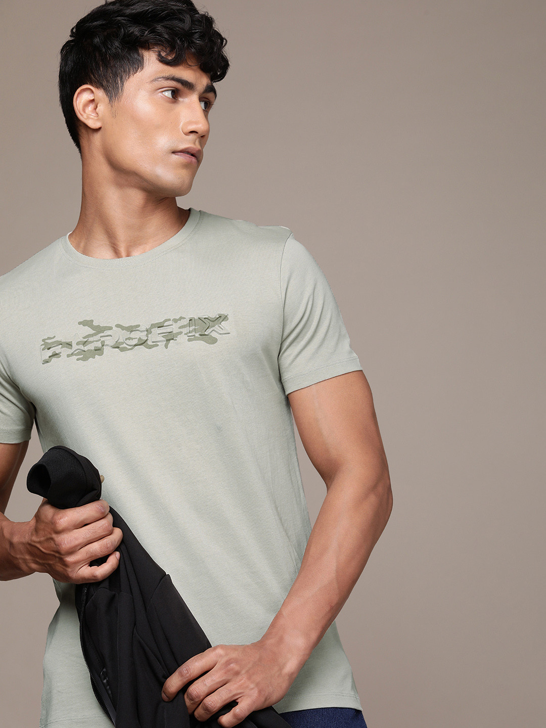 Buy FORCE IX Men Brand Logo Embossed Pure Cotton T Shirt With ...