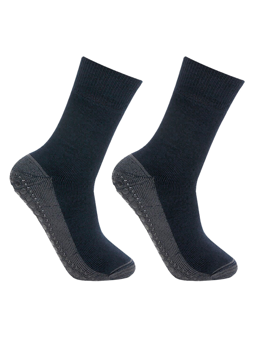 Buy Bonjour Men Pack Of 2 Woolen Anti Skid Indoor Above Ankle Socks ...
