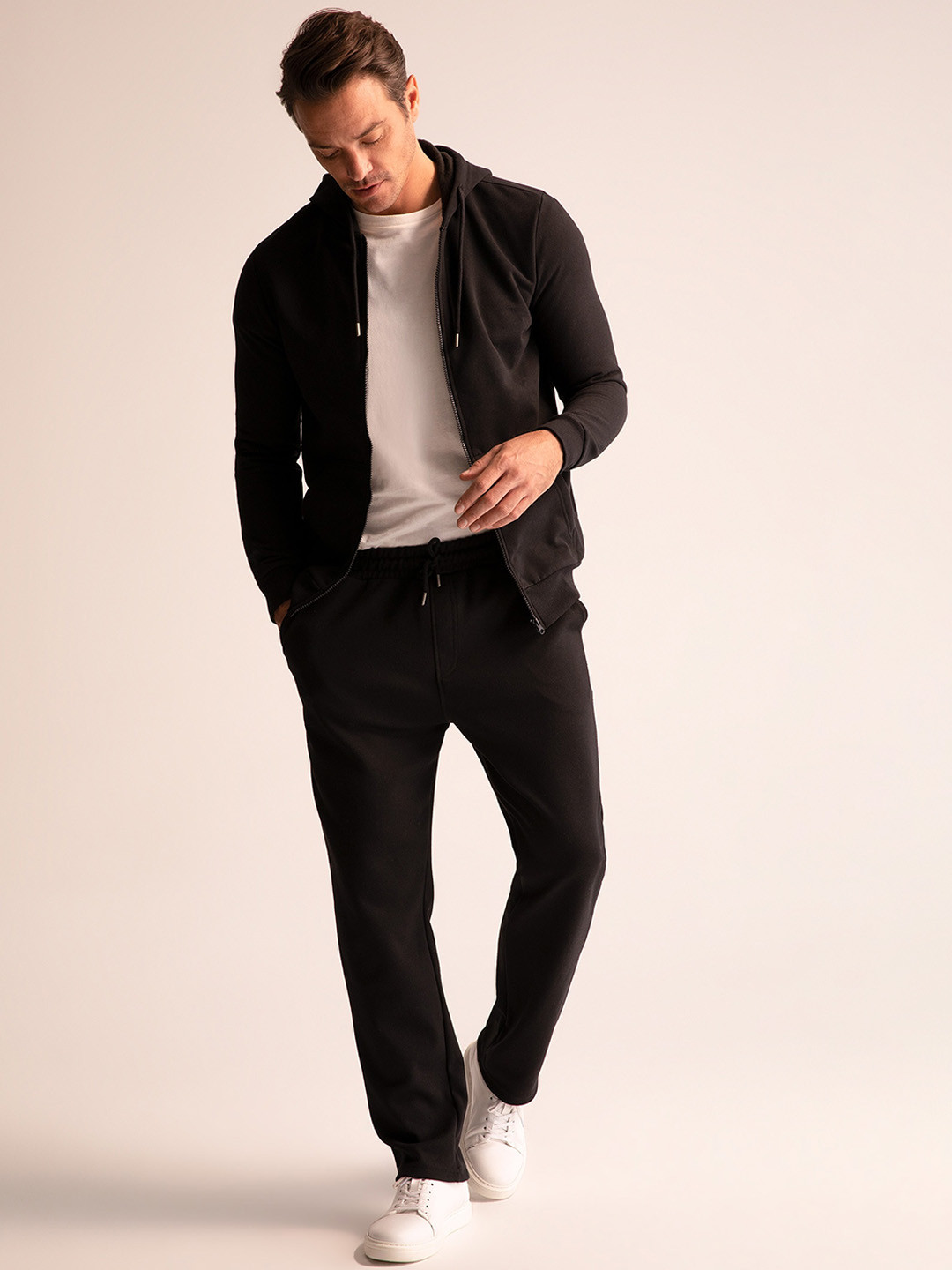 Buy DeFacto Men Solid Regular Fit Trousers - Trousers for Men 21450890 ...