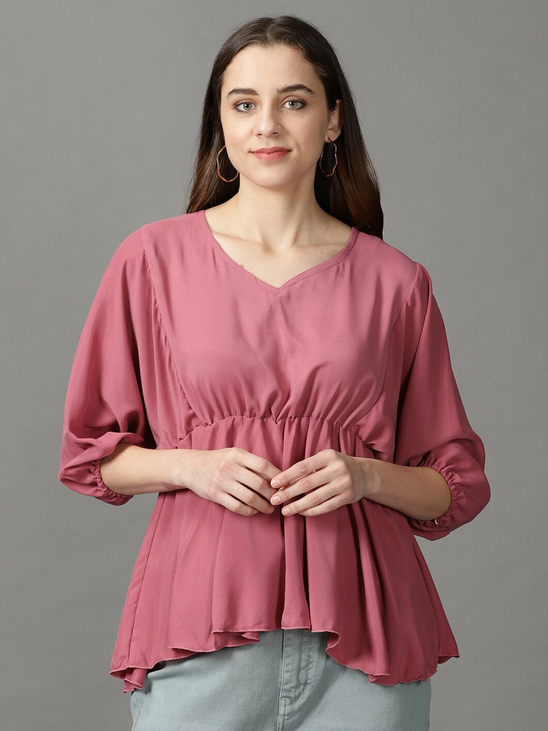 Buy SHOWOFF Cinched Waist Top - Tops for Women 21456574 | Myntra