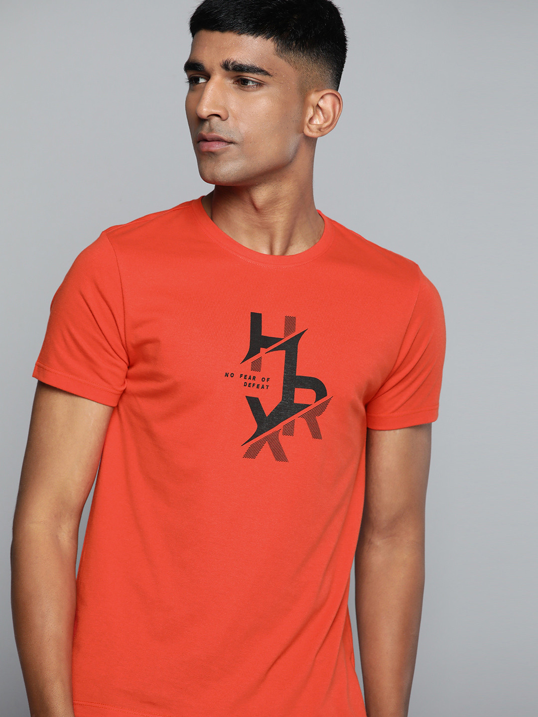 Buy HRX By Hrithik Roshan Men Brand Logo Printed T Shirt - Tshirts for ...