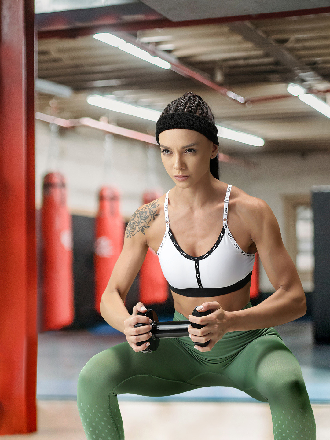 Buy Nike Brand Logo Printed Lightly Padded Sports Bra With Dri FIT ...