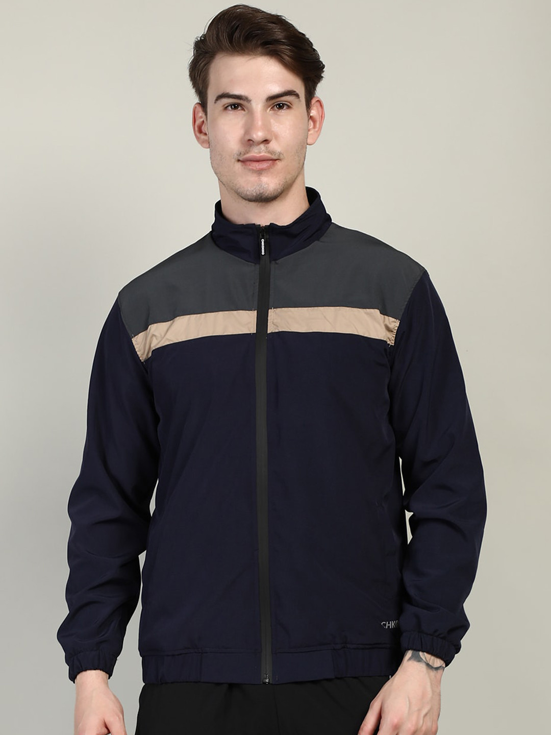 Buy CHKOKKO Men Colourblocked Windcheater And Water Resistant Training ...