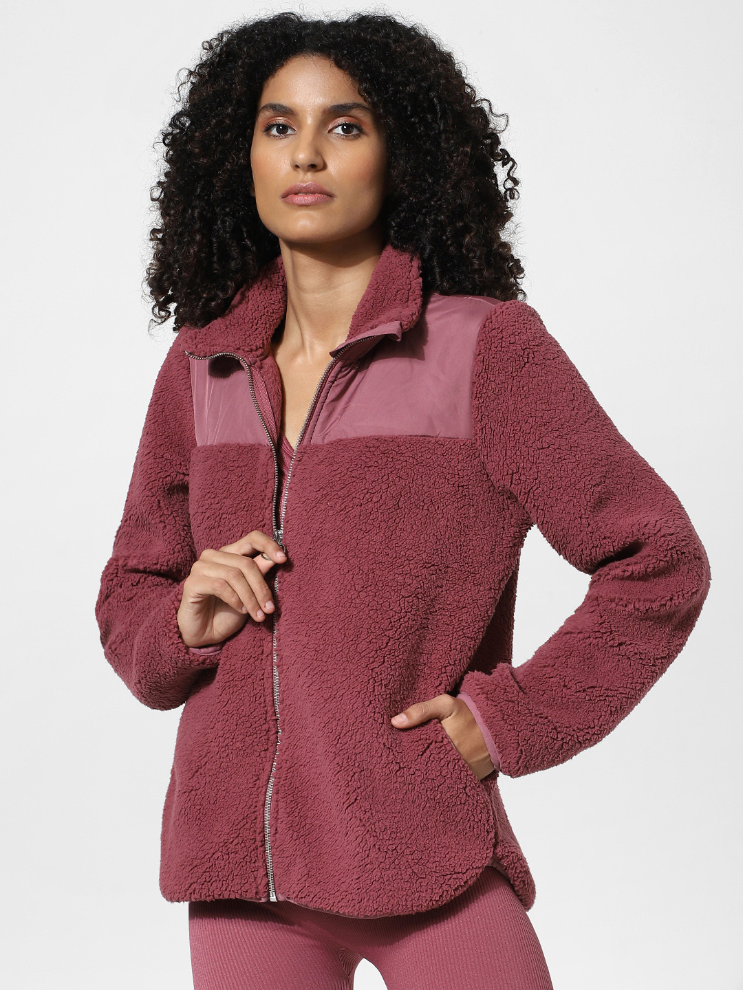 Buy ONLY Women Maroon Sporty Jacket - Jackets for Women 21470008 | Myntra