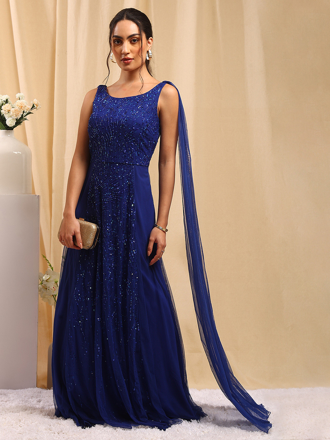 Buy TRENDY DIVVA Sequined Embellished Party Maxi Dress - Dresses for ...