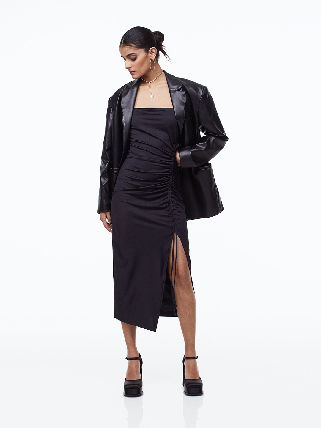 Buy H&m Drawstring Detail Bodycon Dress - Dresses For Women 21473858