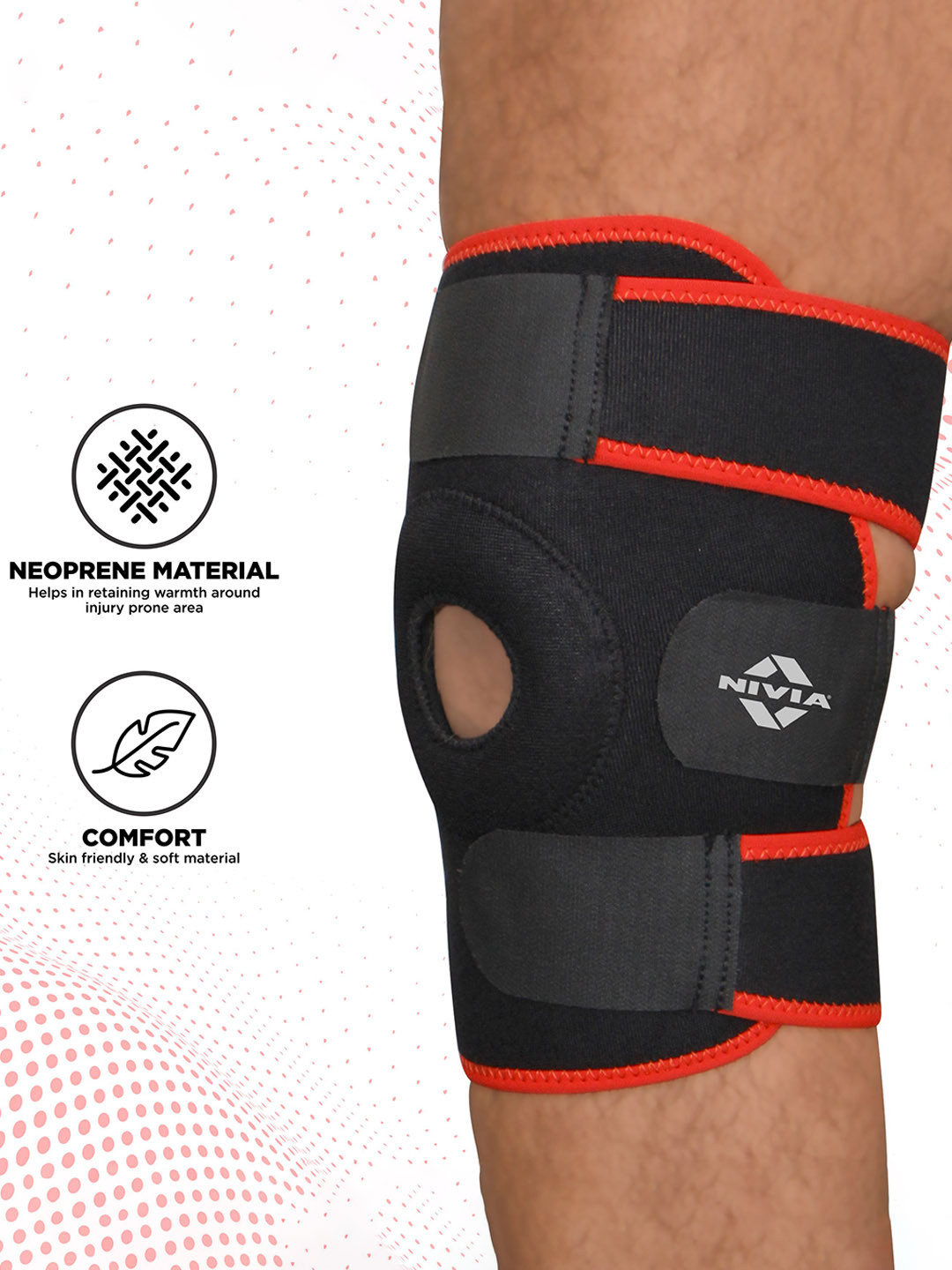 Buy NIVIA Orthopedic Adjustable Knee Support With Patella Hole - Sports ...