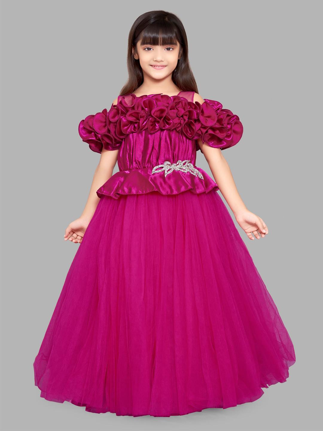 Buy Pink Chick Off Shoulder Maxi Dress - Dresses for Girls 21483002 ...
