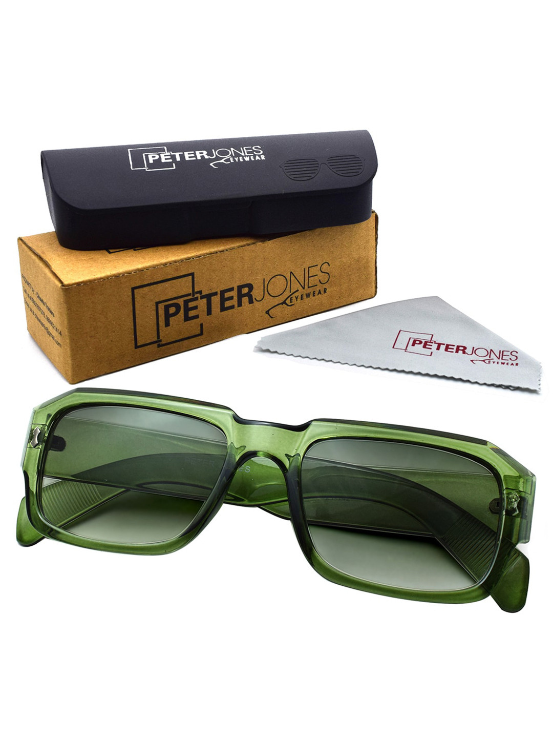 Buy Peter Jones Eyewear Square Sunglasses With UV Protected Lens ...