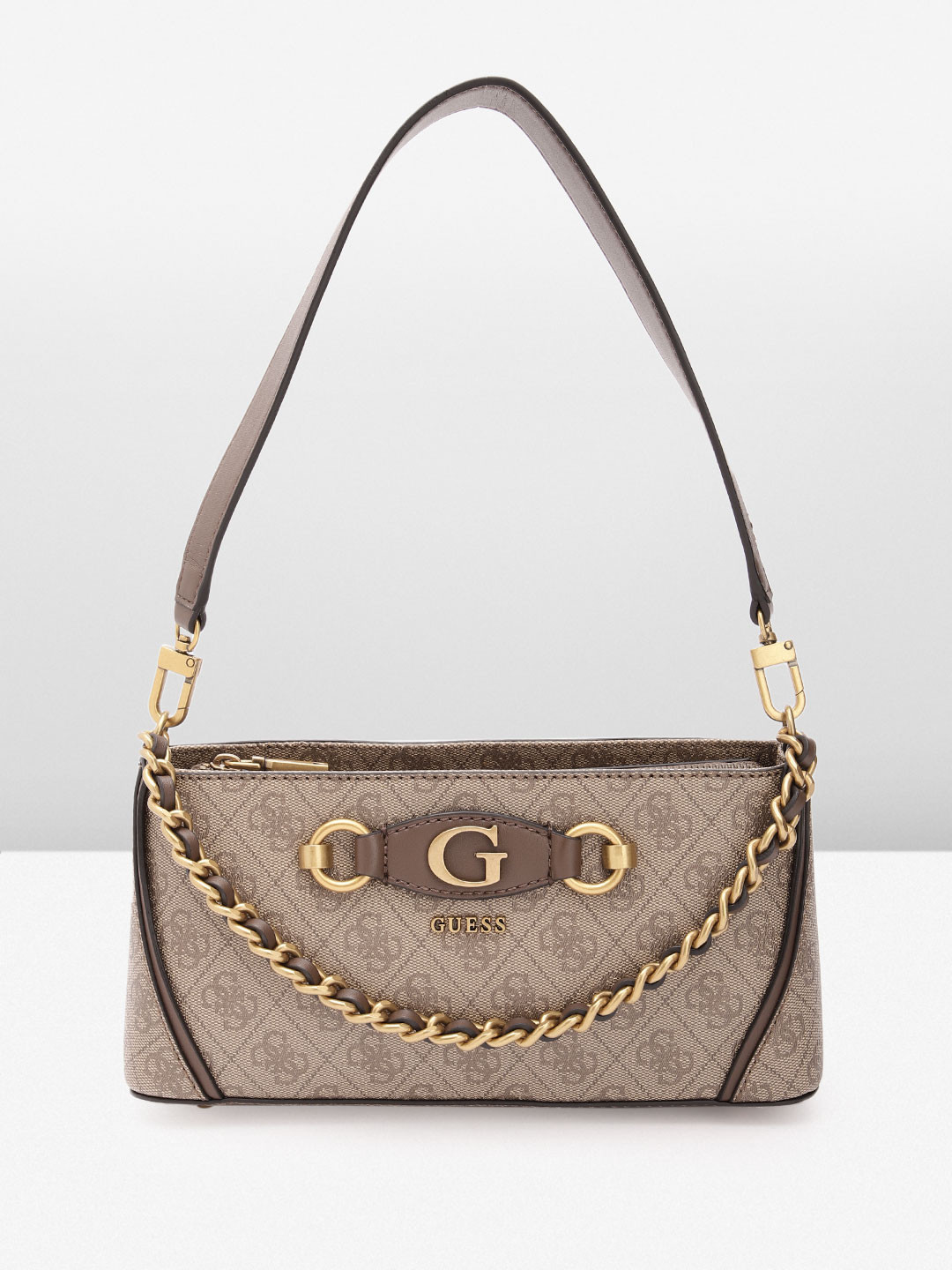 Buy GUESS Brand Logo Printed Structured Handheld Bag - Handbags for ...