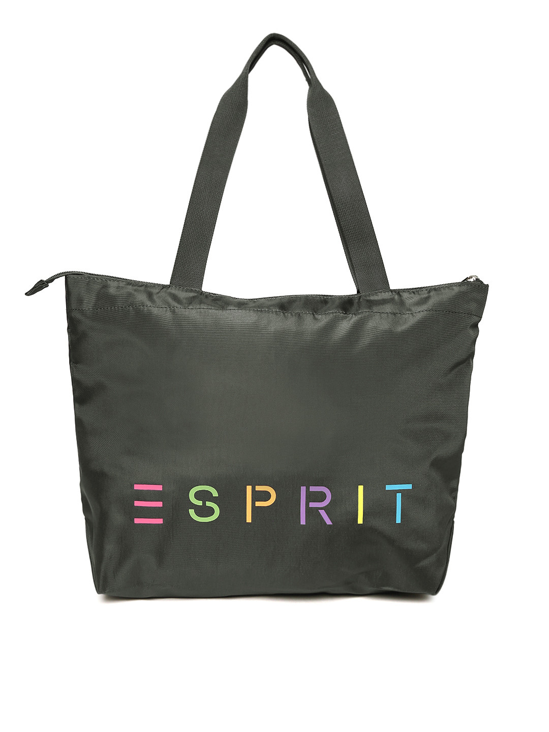 Buy ESPRIT Charcoal Grey Printed Tote Bag - Handbags for Women 2149938 ...