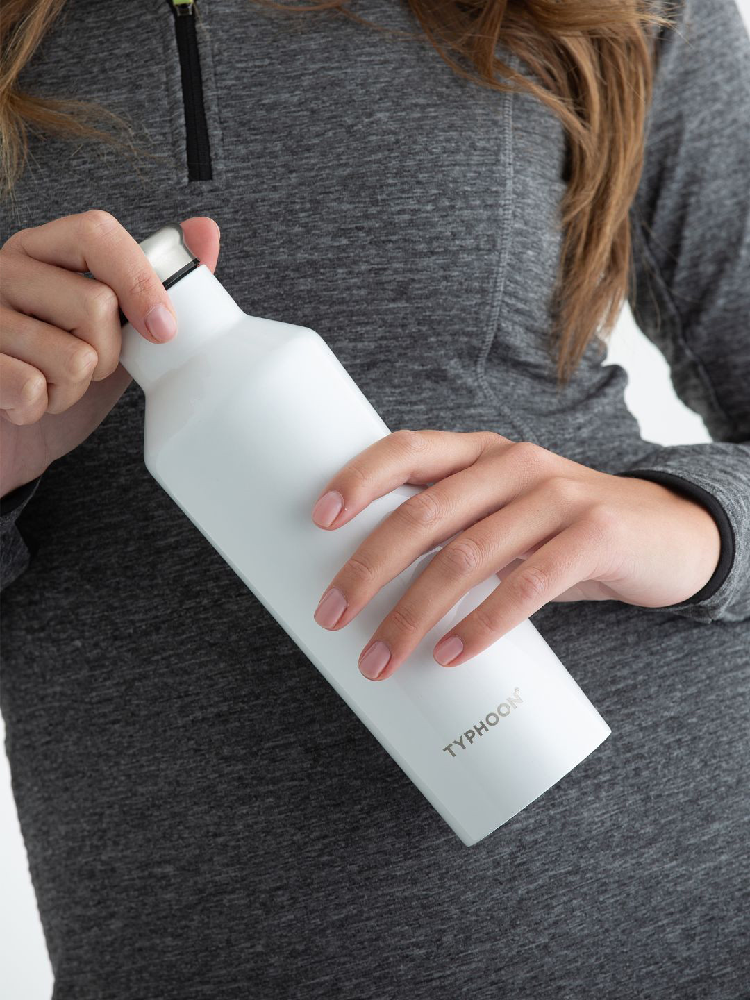 Buy TYPHOON Pure White Single Wall Water Bottle 800 Ml - Water Bottle ...