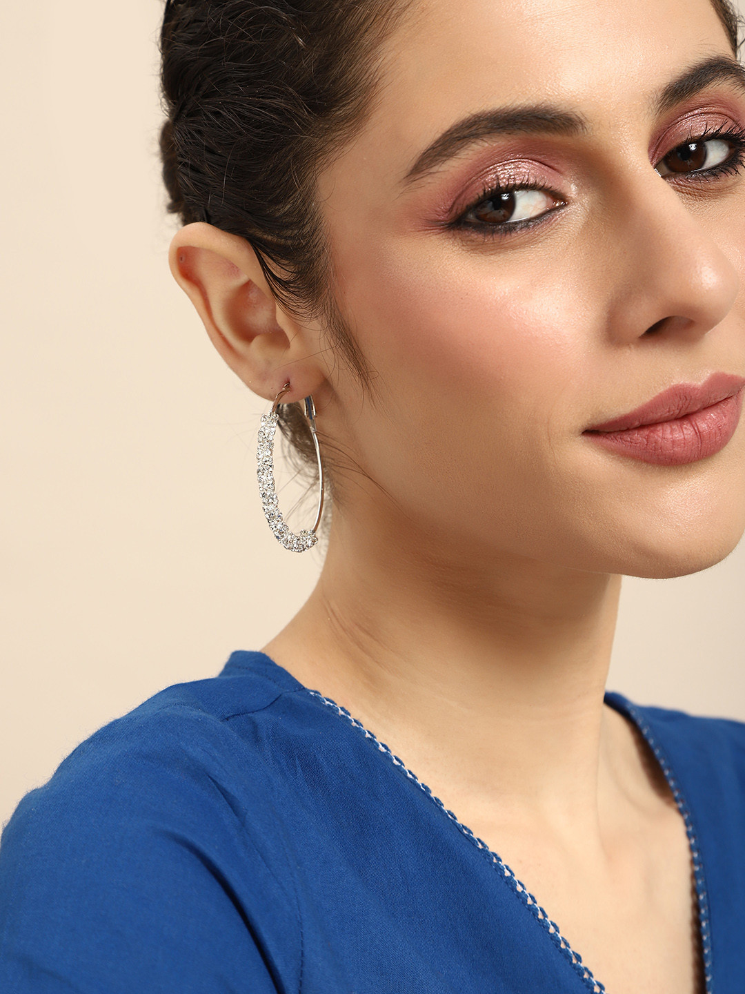 Buy Anouk Embellished Circular Hoop Earrings - Earrings for Women ...