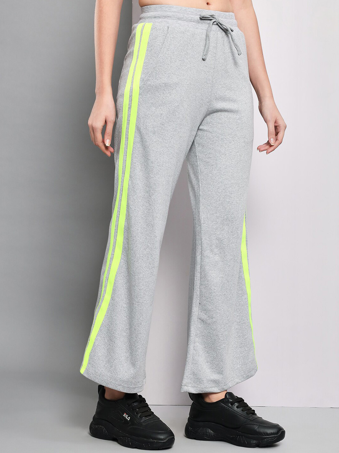 Buy Q Rious Women Relaxed Fit Cotton Flared Track Pants - Track Pants ...