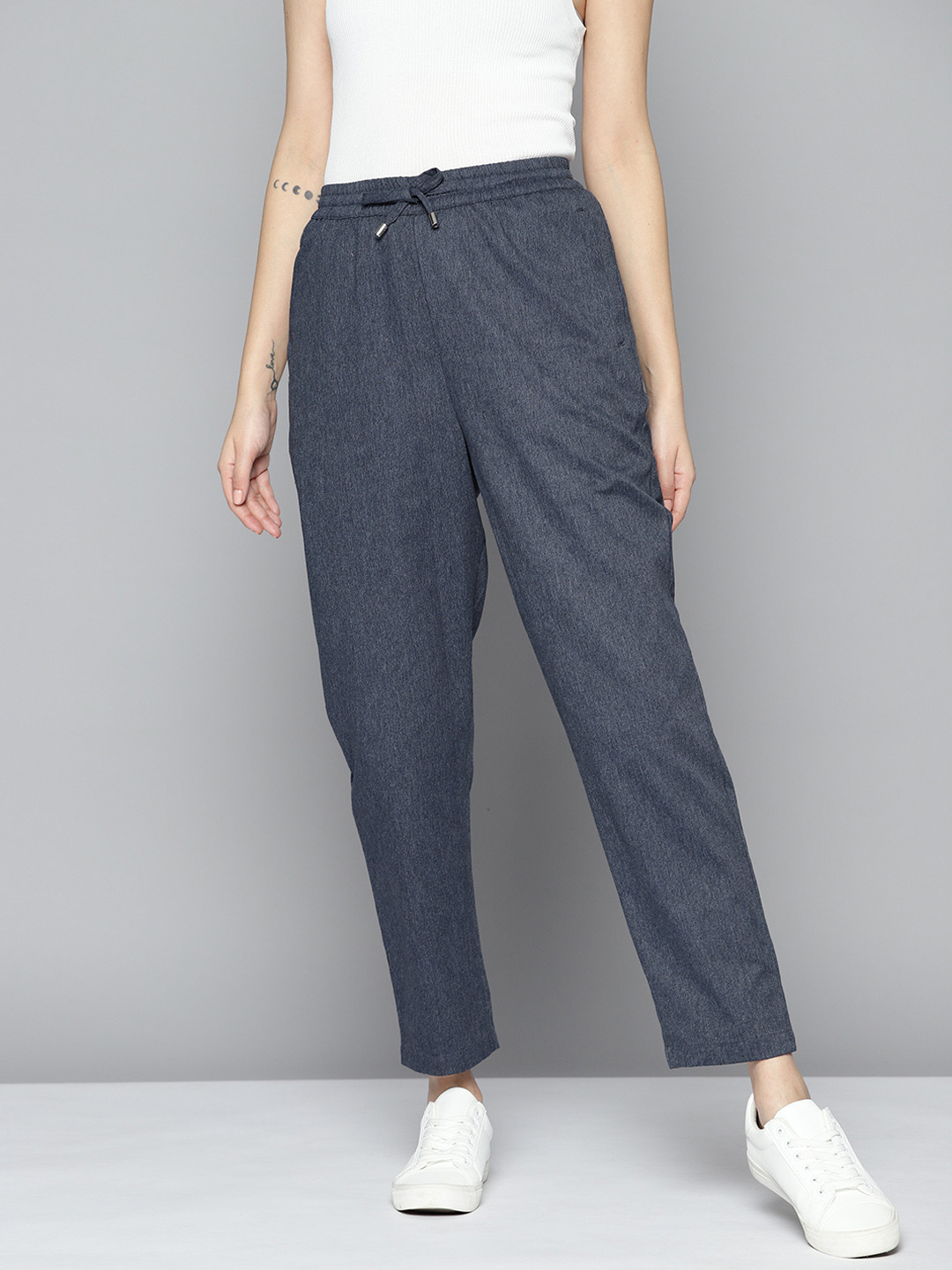 Buy Mast & Harbour Women Woven Regular Trousers - Trousers for Women ...